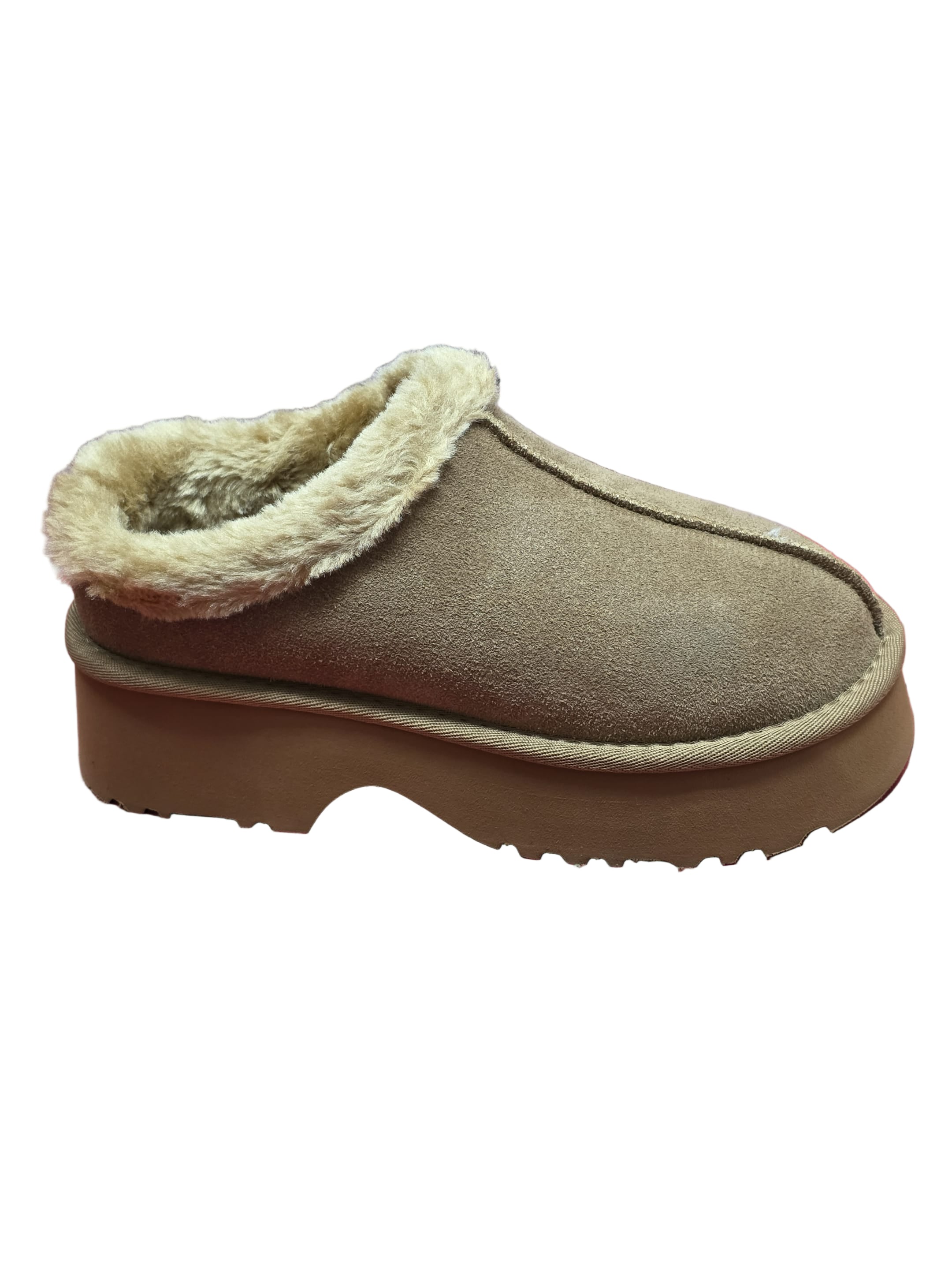 Sabot Piele Naturala Tip UGG 1273 Camel - Energy – fabricadollyshoes